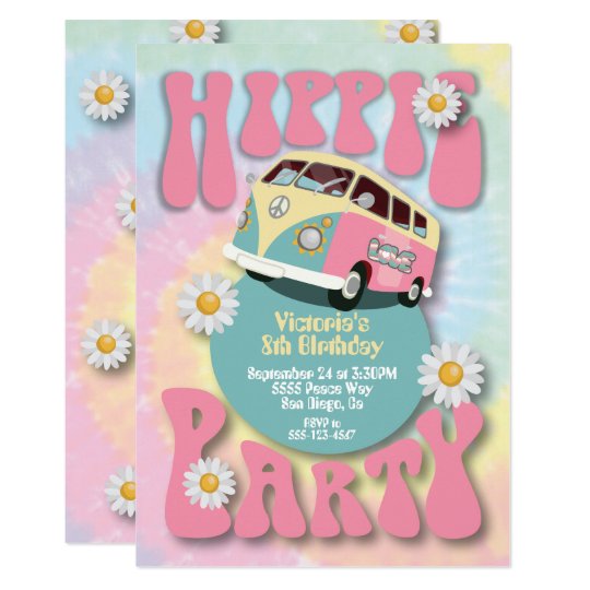Hippie Party 1960's 1970's Themed Invitation | Zazzle.com