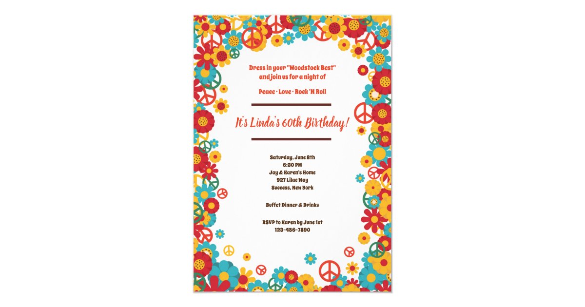Hippie Party Invitation