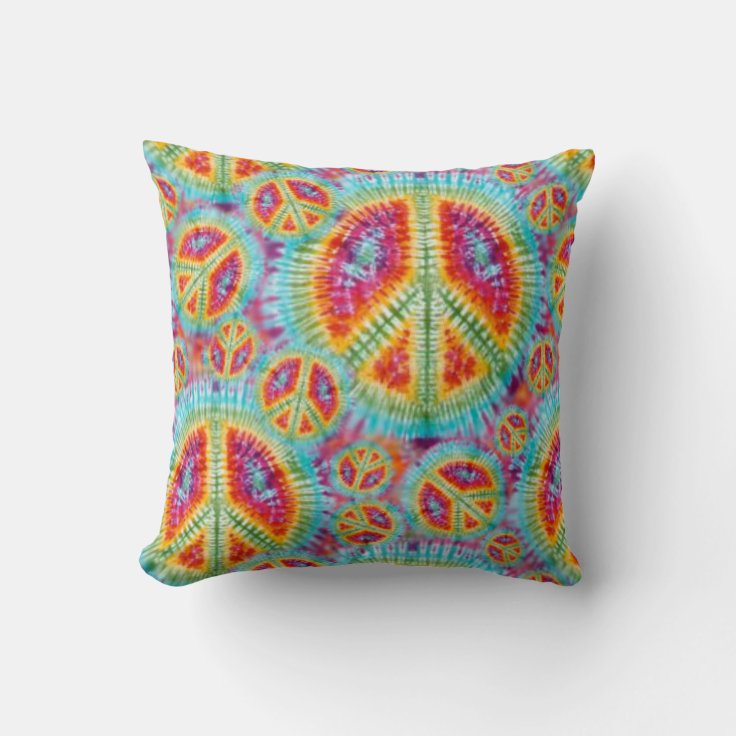 Hippie Peace Sign Pillow | Zazzle