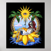 Hippie Skeleton Summer Poster | Zazzle
