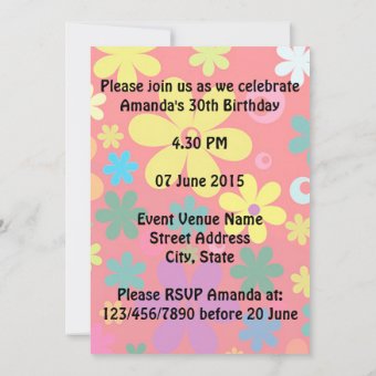 Hippie Themed Party Invitation | Zazzle