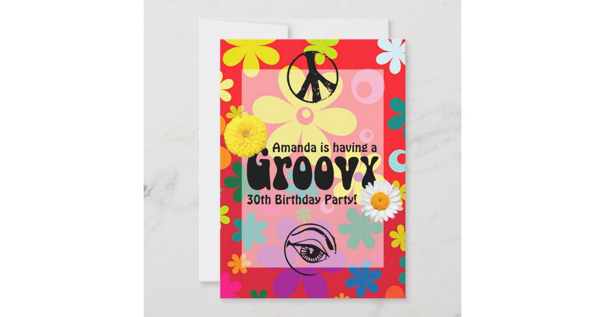 Hippie Themed Party Invitation | Zazzle