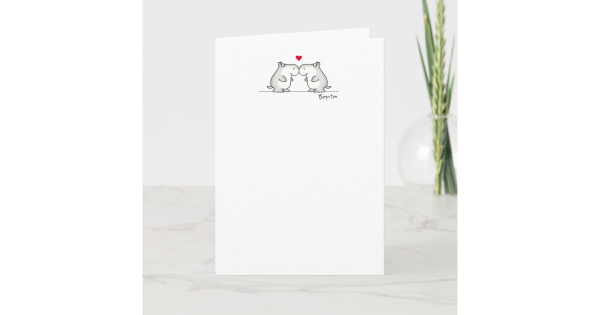 HIPPO ANNIVERSARY CARD | Zazzle