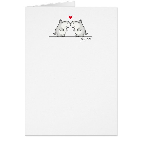HIPPO ANNIVERSARY CARD | Zazzle