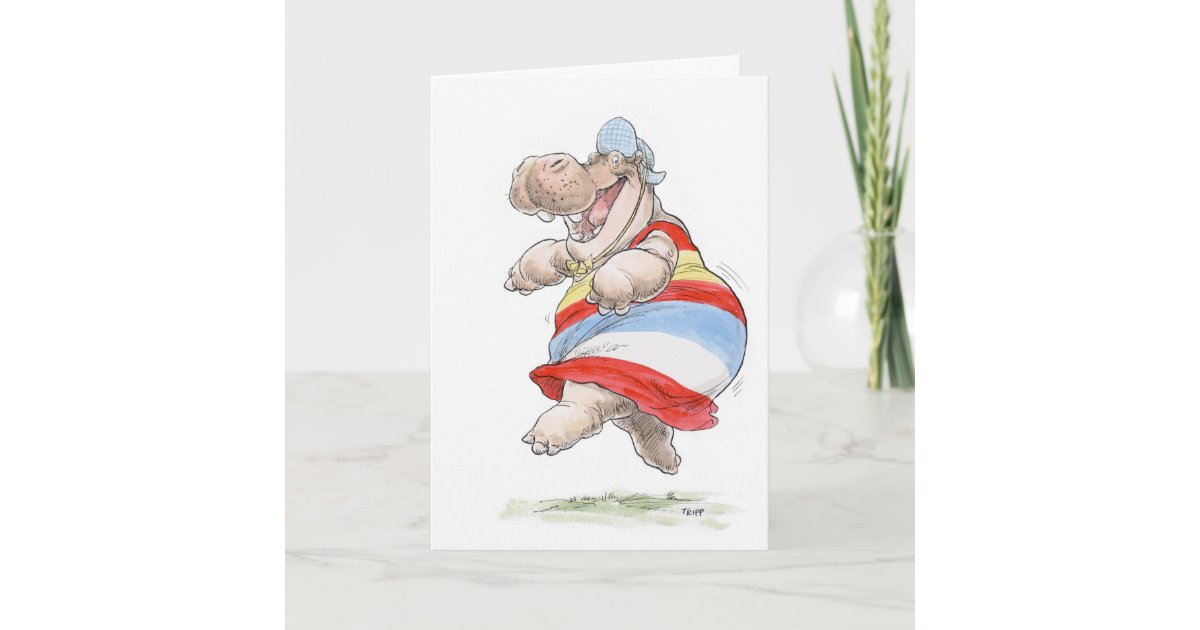 Hippo Birthday! Card | Zazzle