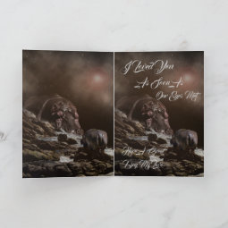 Hippo Enchanted Evening, Anniversary Card | Zazzle