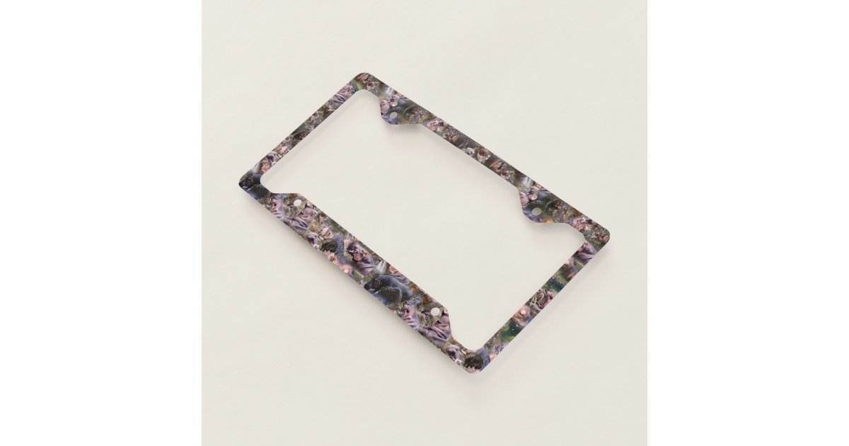Hippo Photo Collage, License Plate Frame | Zazzle