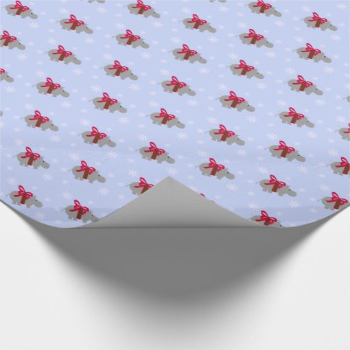 Hippopotamus Christmas Gift Wrap Wrapping Paper | Zazzle