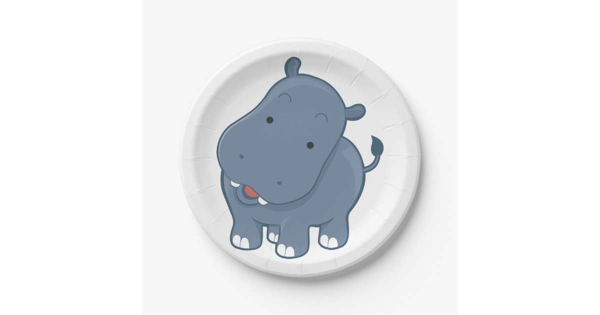 Hippopotamus Paper Plates | Zazzle