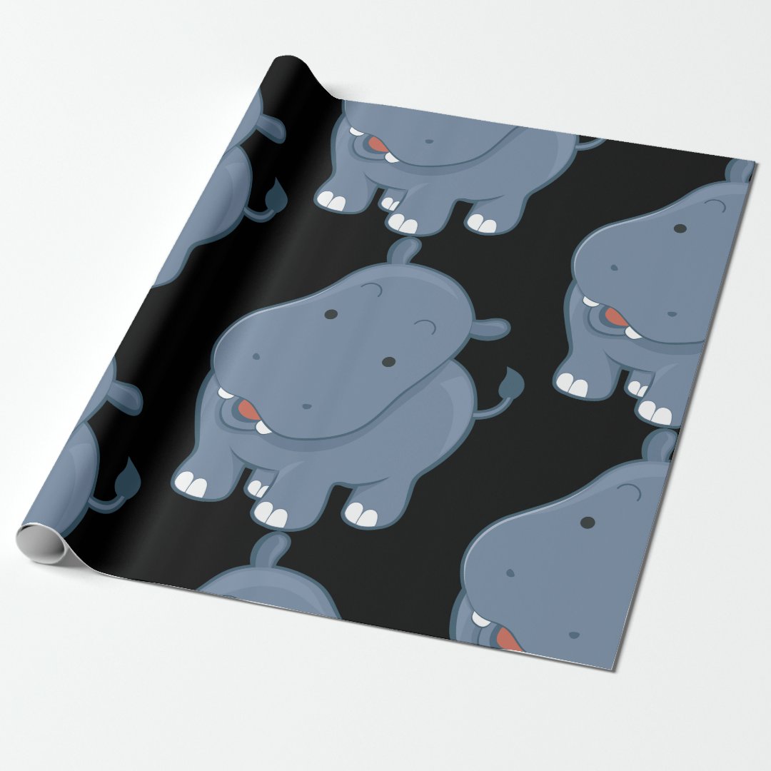 Hippopotamus Wrapping Paper | Zazzle