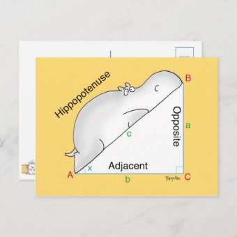 HIPPOPOTENUSE postcard by Sandra Boynton | Zazzle