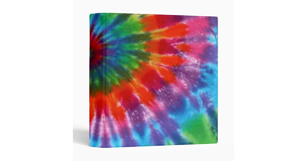 Hippy Peace Retro 60s Tie Dye Binder | Zazzle