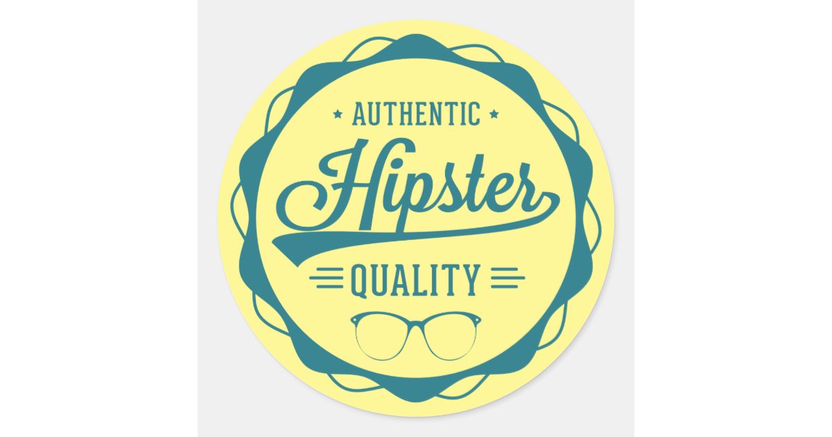 Hipster Classic Round Sticker | Zazzle