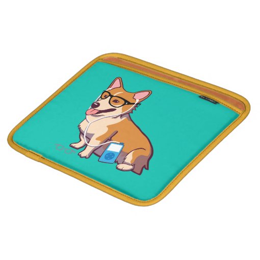 Hipster Corgi iPad Sleeve (without text) | Zazzle