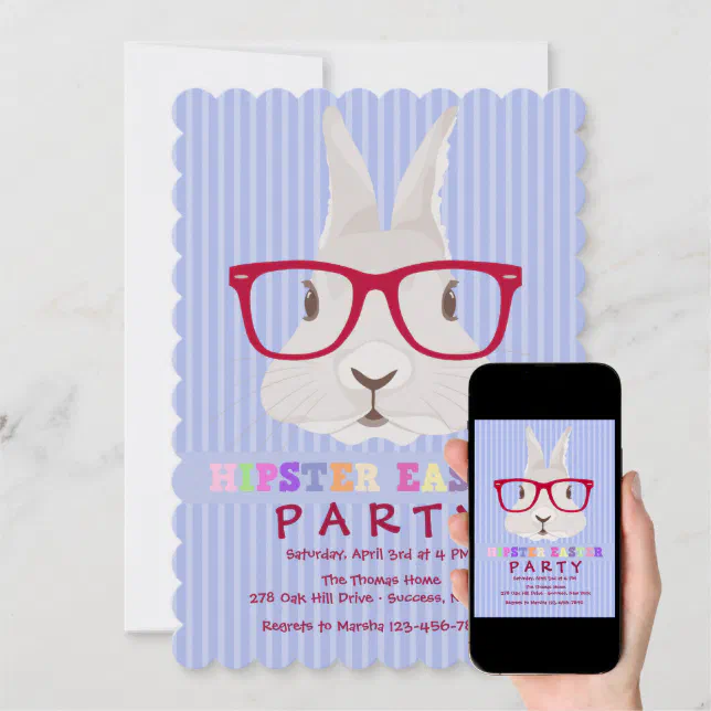 Hipster Easter Party Invitation | Zazzle