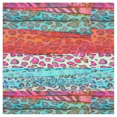 Abstract Leopard Print Pattern Fabric | Zazzle.com