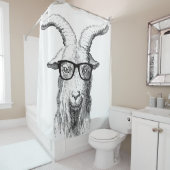 Hipster Goat Shower Curtain | Zazzle