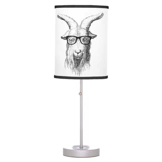 Hipster Goat Table Lamp | Zazzle
