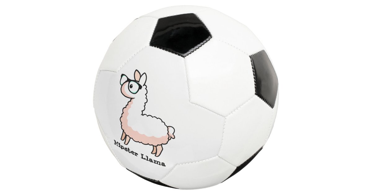 Hipster Llama Soccer Ball | Zazzle