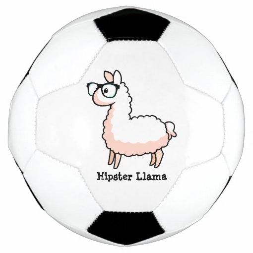 Hipster Llama Soccer Ball | Zazzle