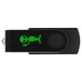 Hipster Mustache Green Alien USB Flash Drive | Zazzle