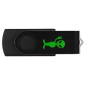 Hipster Mustache Green Alien USB Flash Drive | Zazzle