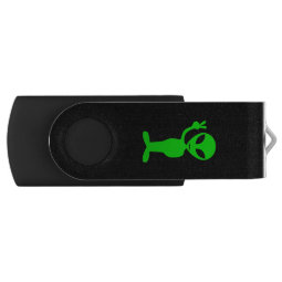 Hipster Mustache Green Alien USB Flash Drive | Zazzle