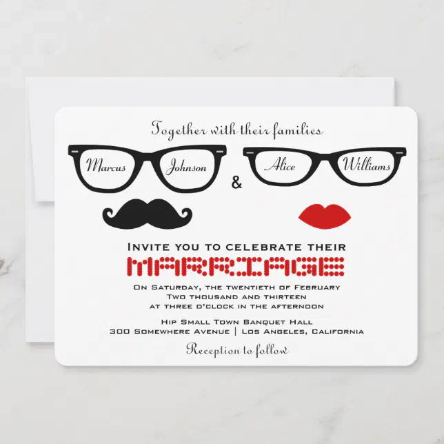 Hipster Wedding Invitation | Zazzle