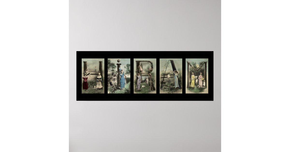 HIRAM Alphabet Letter Name Art Poster | Zazzle