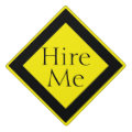 Hire Me Typography Graduation Cap Topper | Zazzle