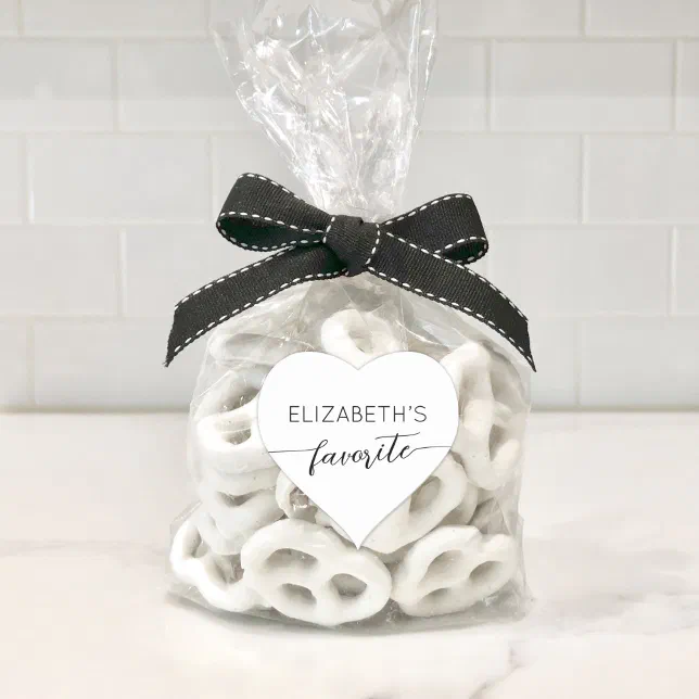 His and Her Favorite Custom Wedding Candy Heart Sticker | Zazzle