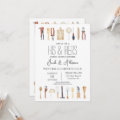 His and hers couples shower invitation,tool shower invitation | Zazzle