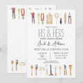His and hers couples shower invitation,tool shower invitation | Zazzle