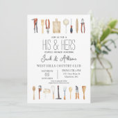 His and hers couples shower invitation,tool shower invitation | Zazzle