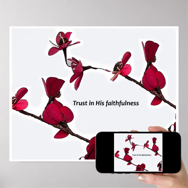 His Faithfulness - Inspirational Wall Poster | Zazzle