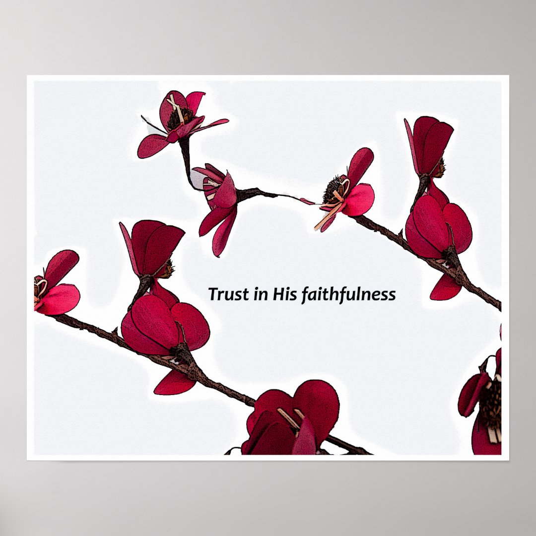 His Faithfulness - Inspirational Wall Poster | Zazzle