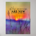 His Mercies are New Every Morning Sunrise Painting Poster | Zazzle