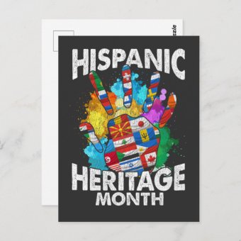 Hispanic Heritage Month Country Flags Postcard | Zazzle