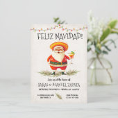Hispanic Mexican Santa Claus Feliz Navidad Party Invitation | Zazzle