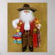 Hispanic Mexican Southwestern Texan Santa Claus Poster | Zazzle