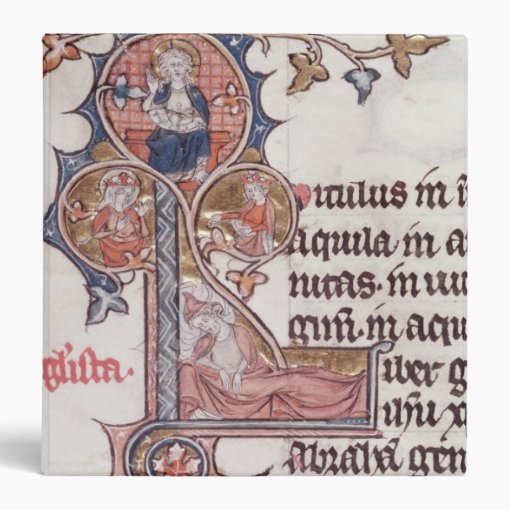 Historiated initial 'L' depicting Tree of Binder | Zazzle