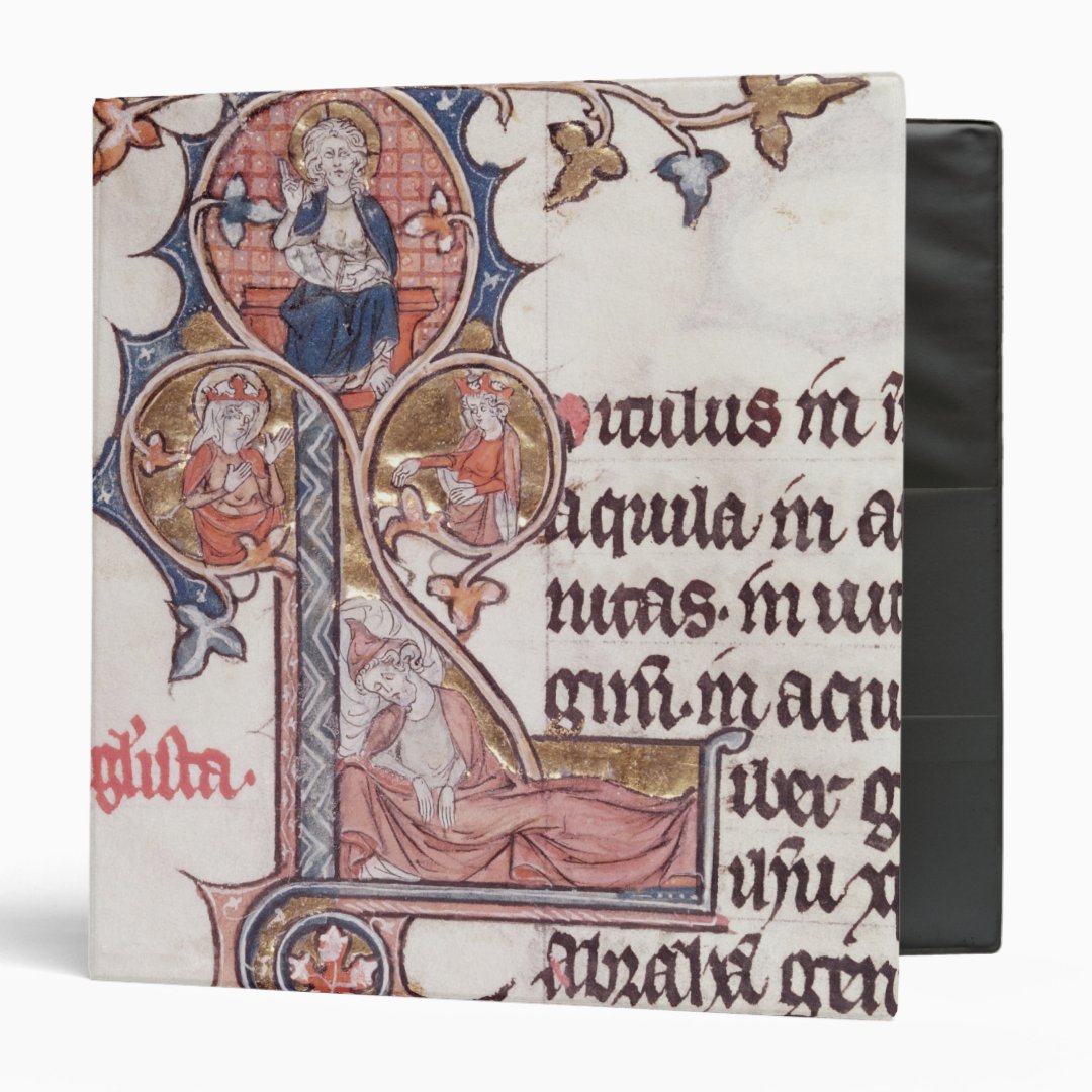 Historiated initial 'L' depicting Tree of Binder | Zazzle