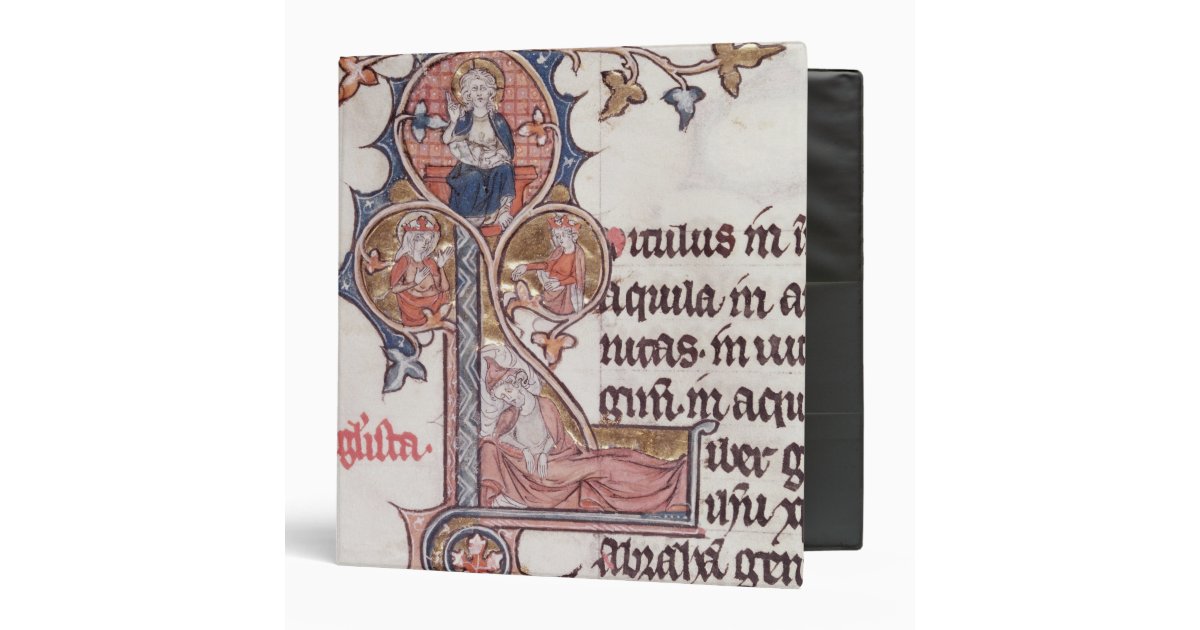 Historiated initial 'L' depicting Tree of Binder | Zazzle