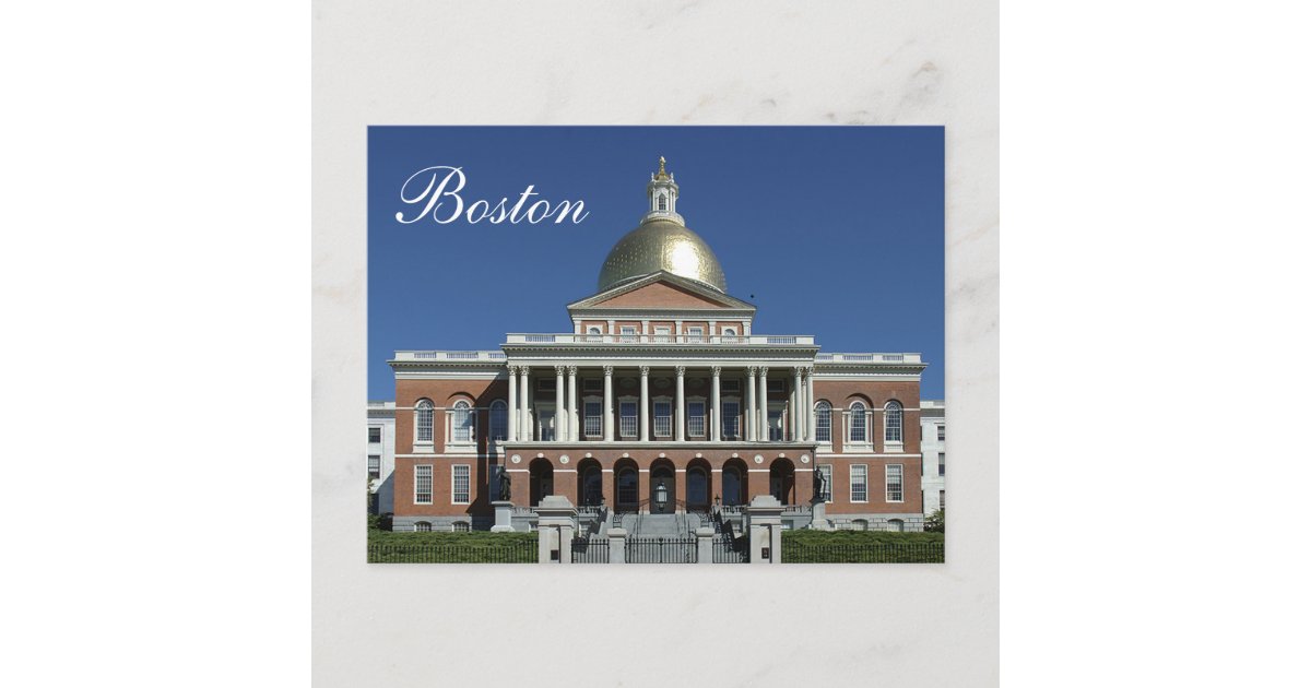 Historic Boston Massachusetts State House Postcard | Zazzle