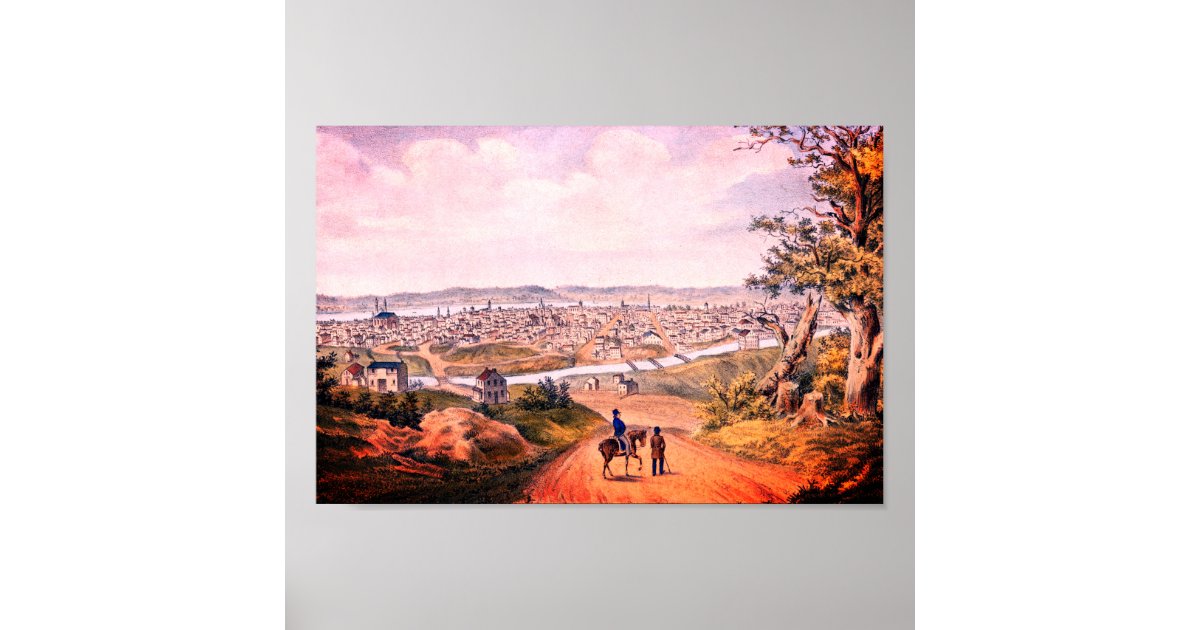 Historic Cincinnati, Ohio (1841) Poster | Zazzle