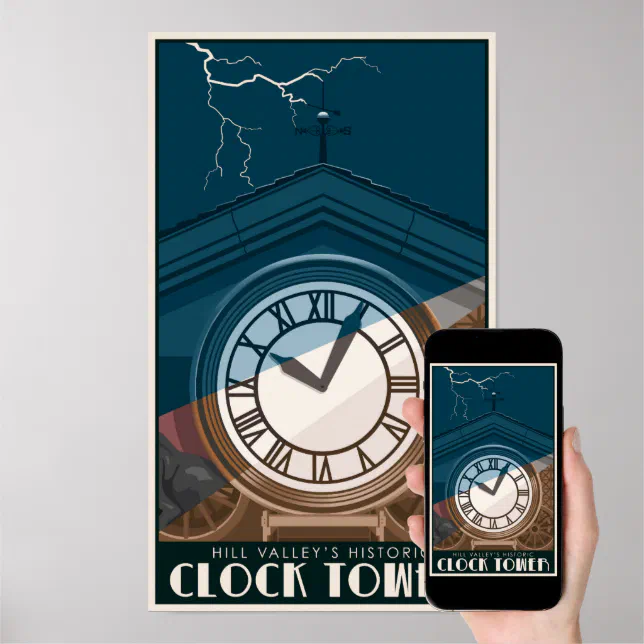 Historic Clock Tower Poster | Zazzle