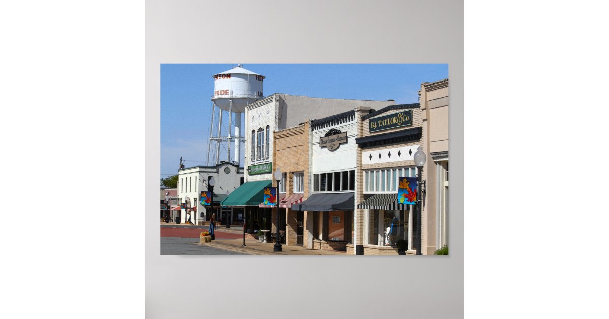 Historic Downtown Henderson, Texas Poster | Zazzle