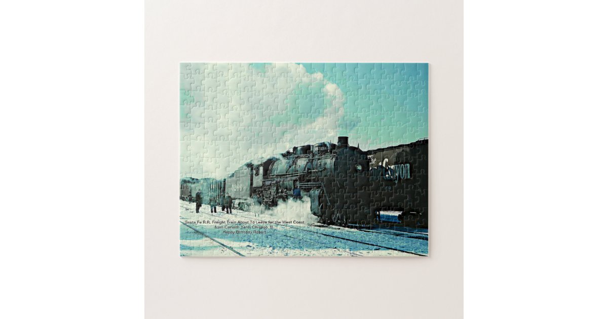 Historic Freight Train Steam Engine Locomotive Jigsaw Puzzle | Zazzle