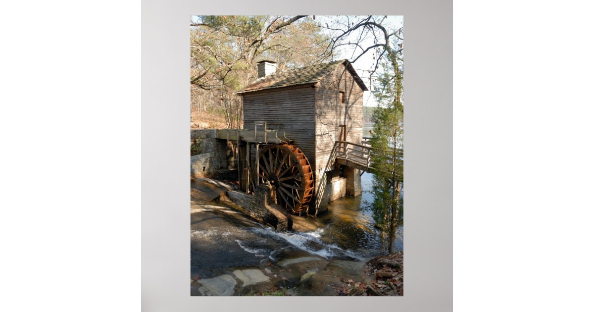 Historic Grist Mill Poster | Zazzle