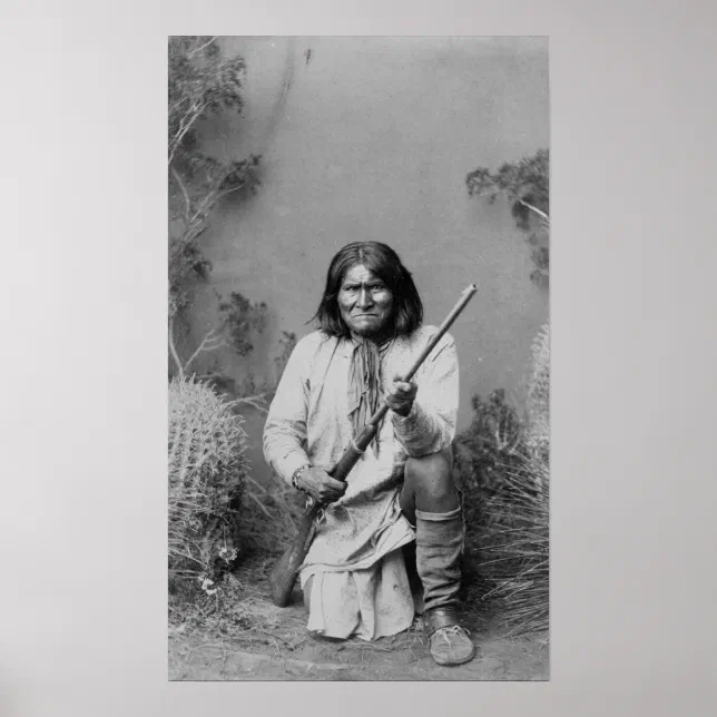 Historic Iconic Native American Indian Geronimo Poster | Zazzle